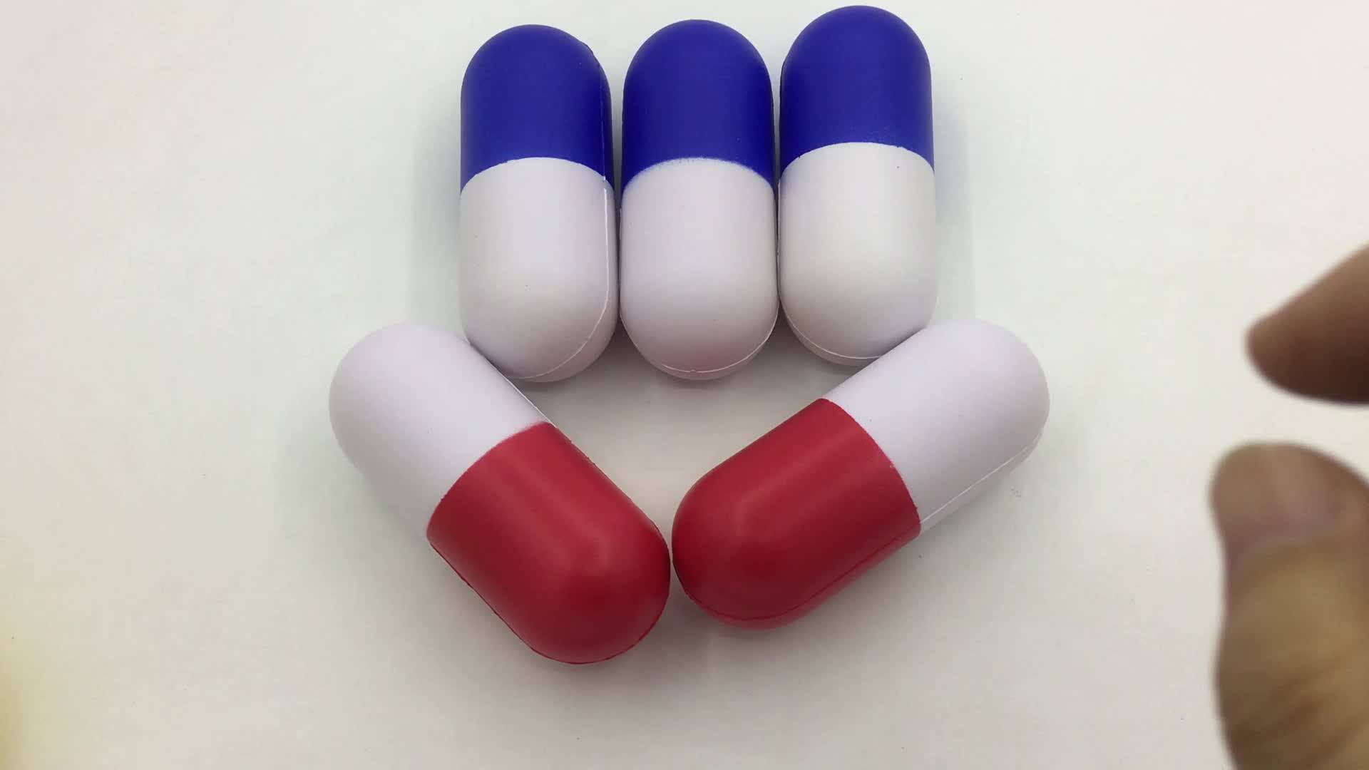 Pu Foam Capsule Ball Toys Anti Stress Capsule Shape Reliver Toys - Buy ...