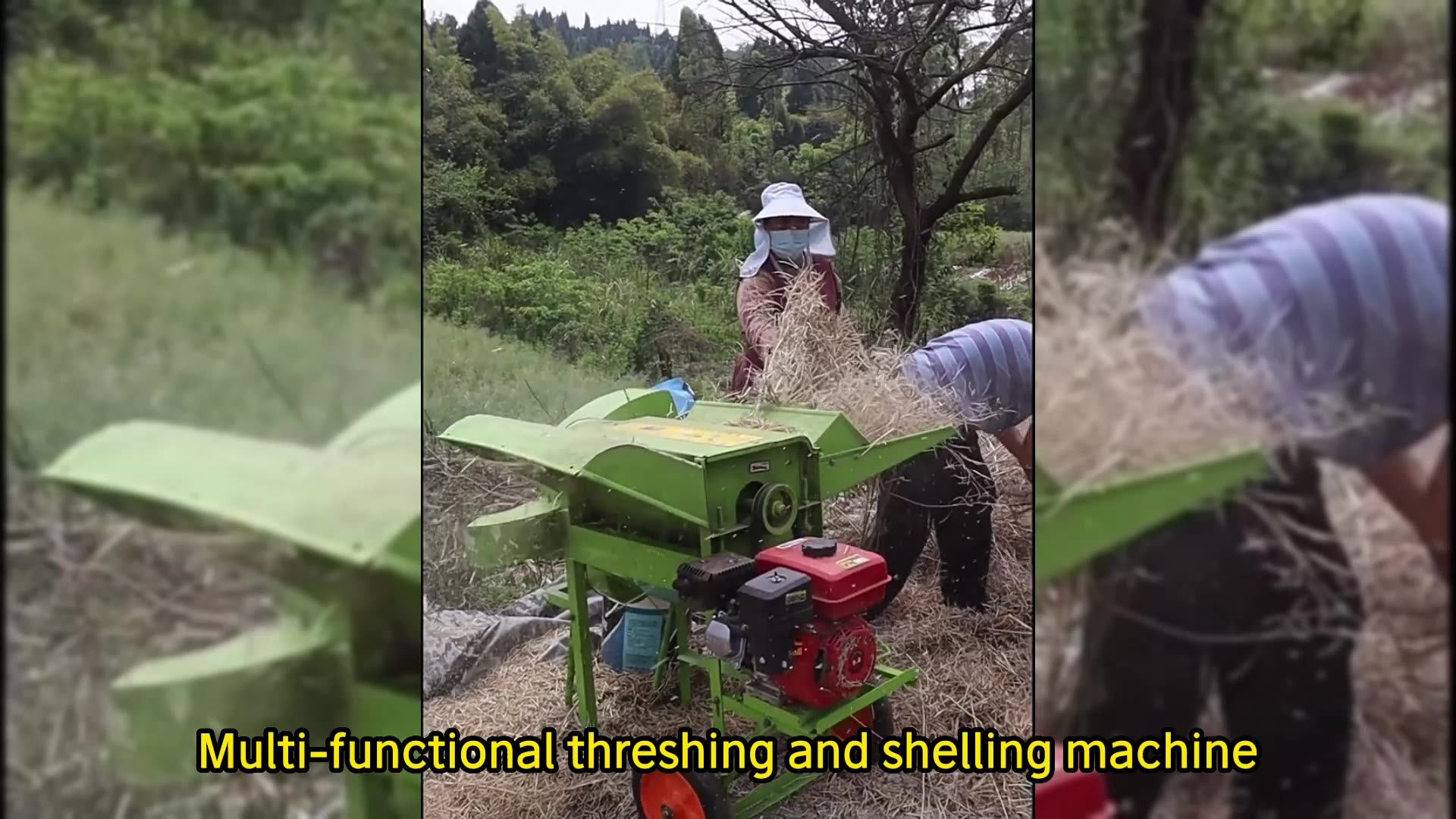 Corn Peanuts Automatic Wheat Bean Harvester Soybean Small Threshing ...