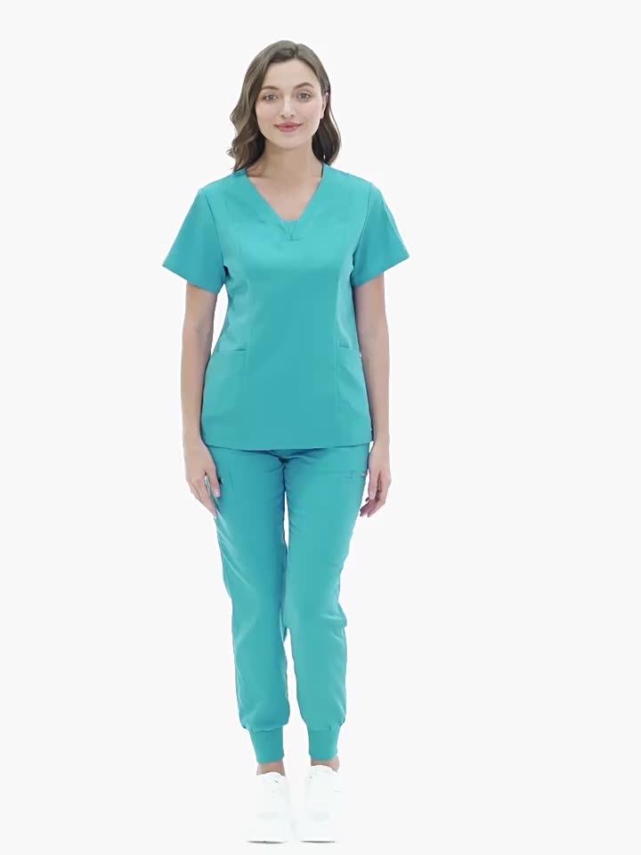 Hospital Nurse Doctor Uniforms Logo Custom Scrubs Uniform Set Hospital ...