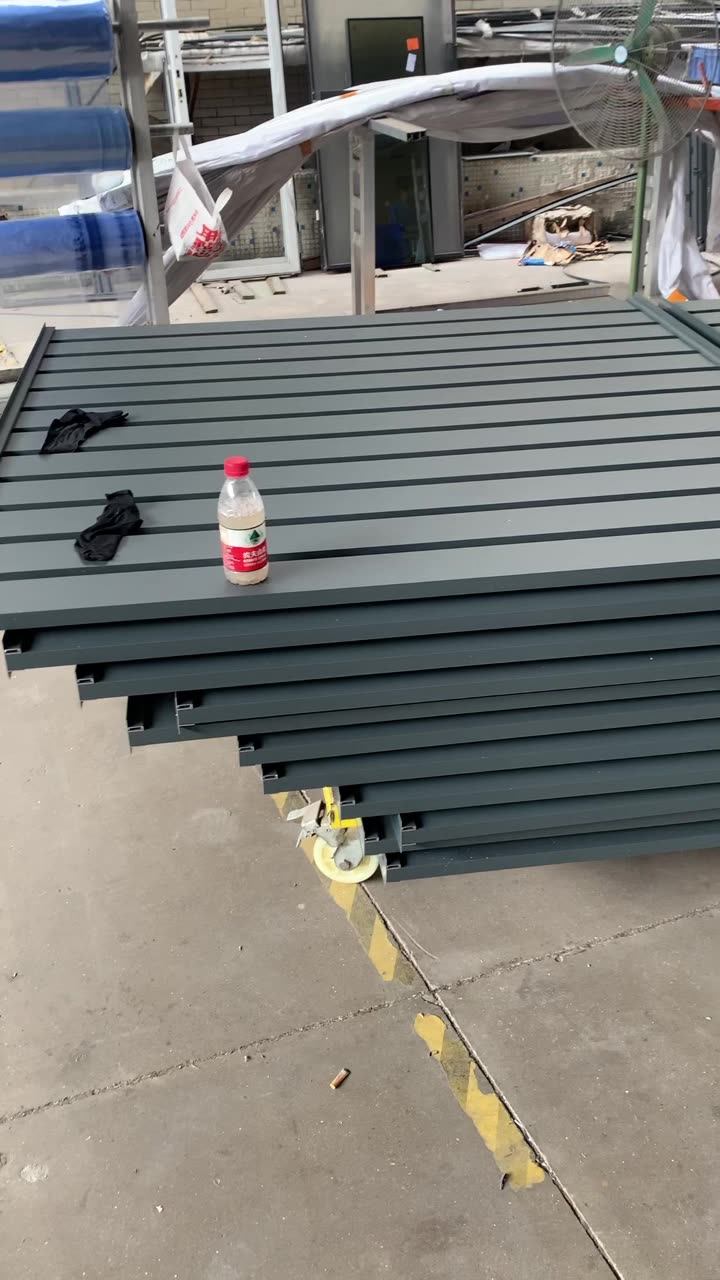 Customized Privacy Aluminium Slat Fencing Horizontal Aluminum Louver ...