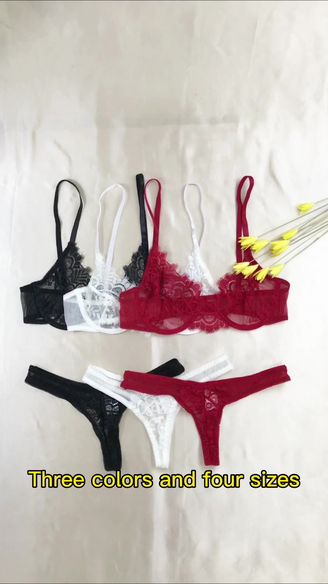 Boxed Woman Girls Underwear Sexy Ladies Thong Bra Panty Set,Push Up Bra ...