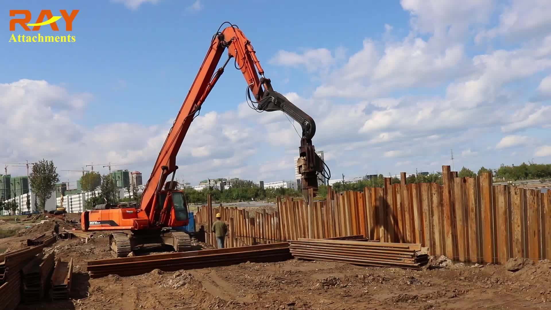 Rvh-10 Hydraulic Vibratory Pile Hammer Sheet Pile Driver For Excavator ...