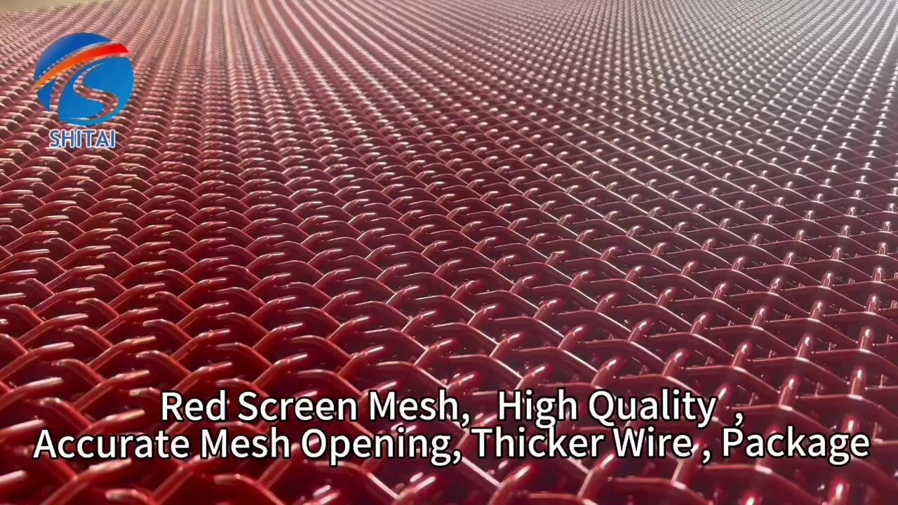 Crimped Wire Mesh Metal Screen Mesh Saudi Arabia Red Vibrating Sieve ...