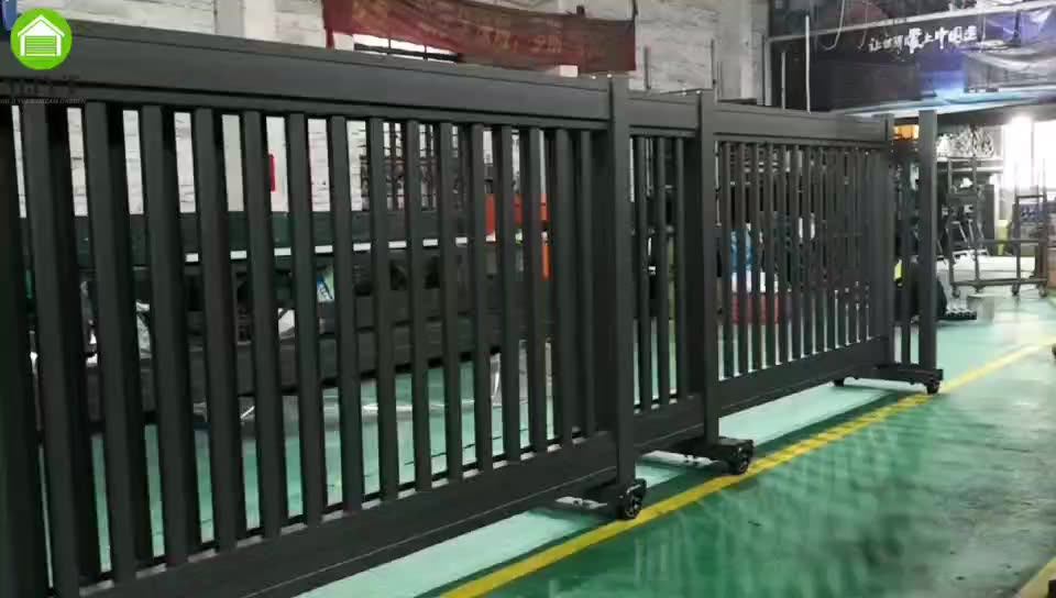 Electric Security Retractable Folding Sliding Fence Gate Aluminum ...