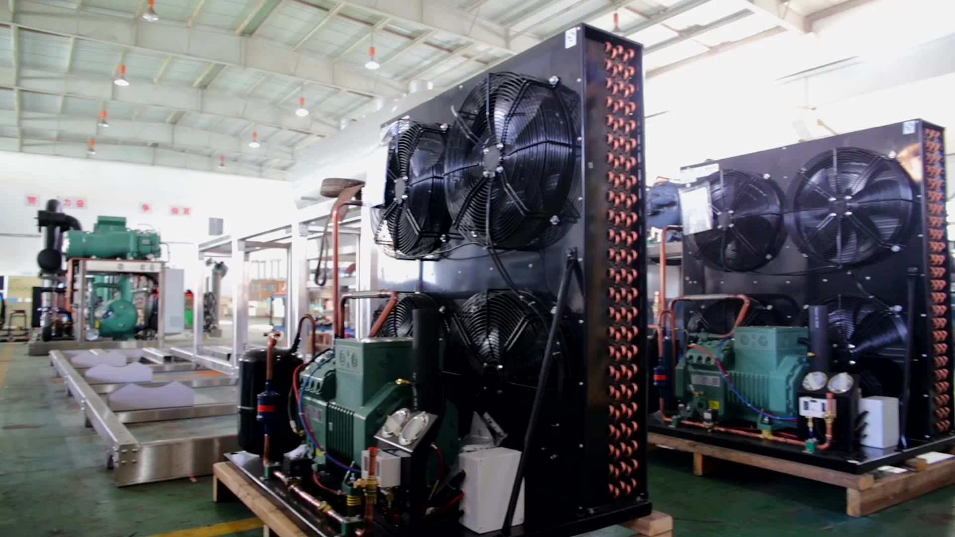 Screw Refrigeration Condensing Unit Condenser Unit For Cold Room ...