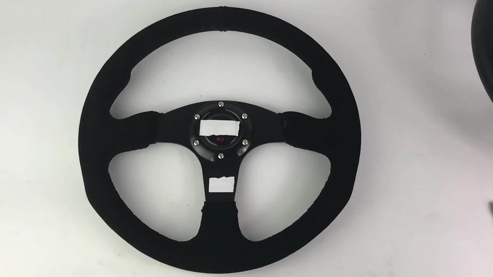 Racing Drift 350 Mm 14inch Suede Flat Steering Wheel - Buy Suede ...