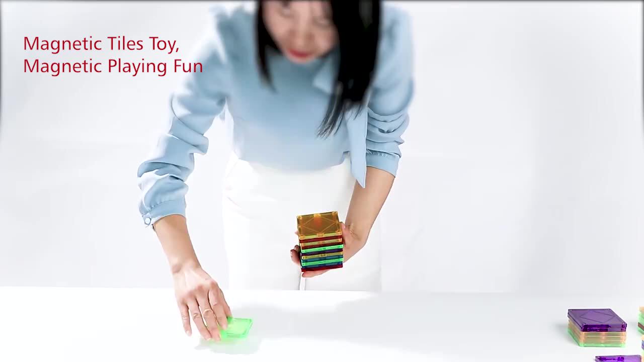 Creative Magnet Tiles Children's Block Bricks Construct Toy Castle ...