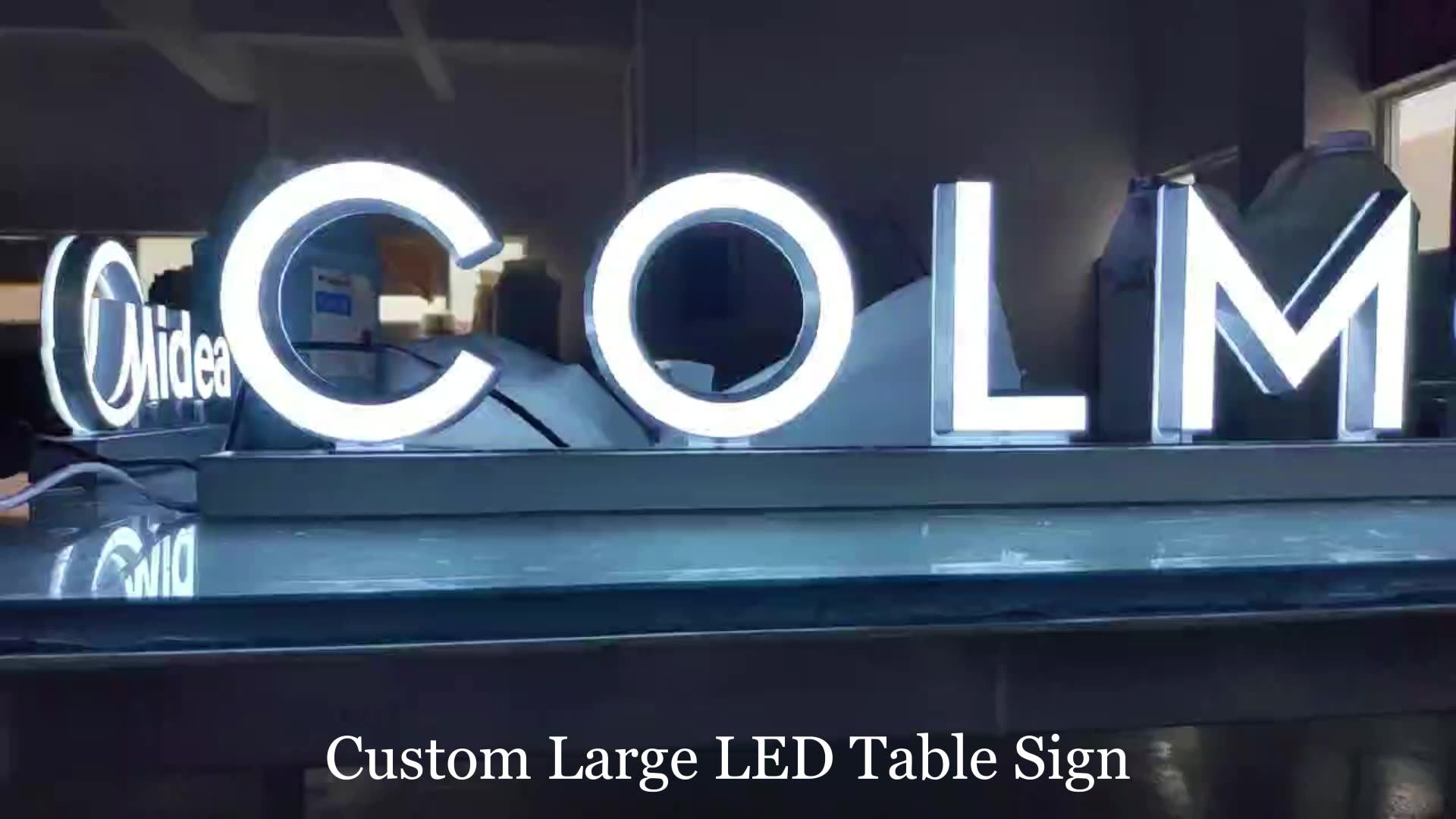 Kexian Custom Led Desk Top Sign Free Standing Table Sign Advertising ...
