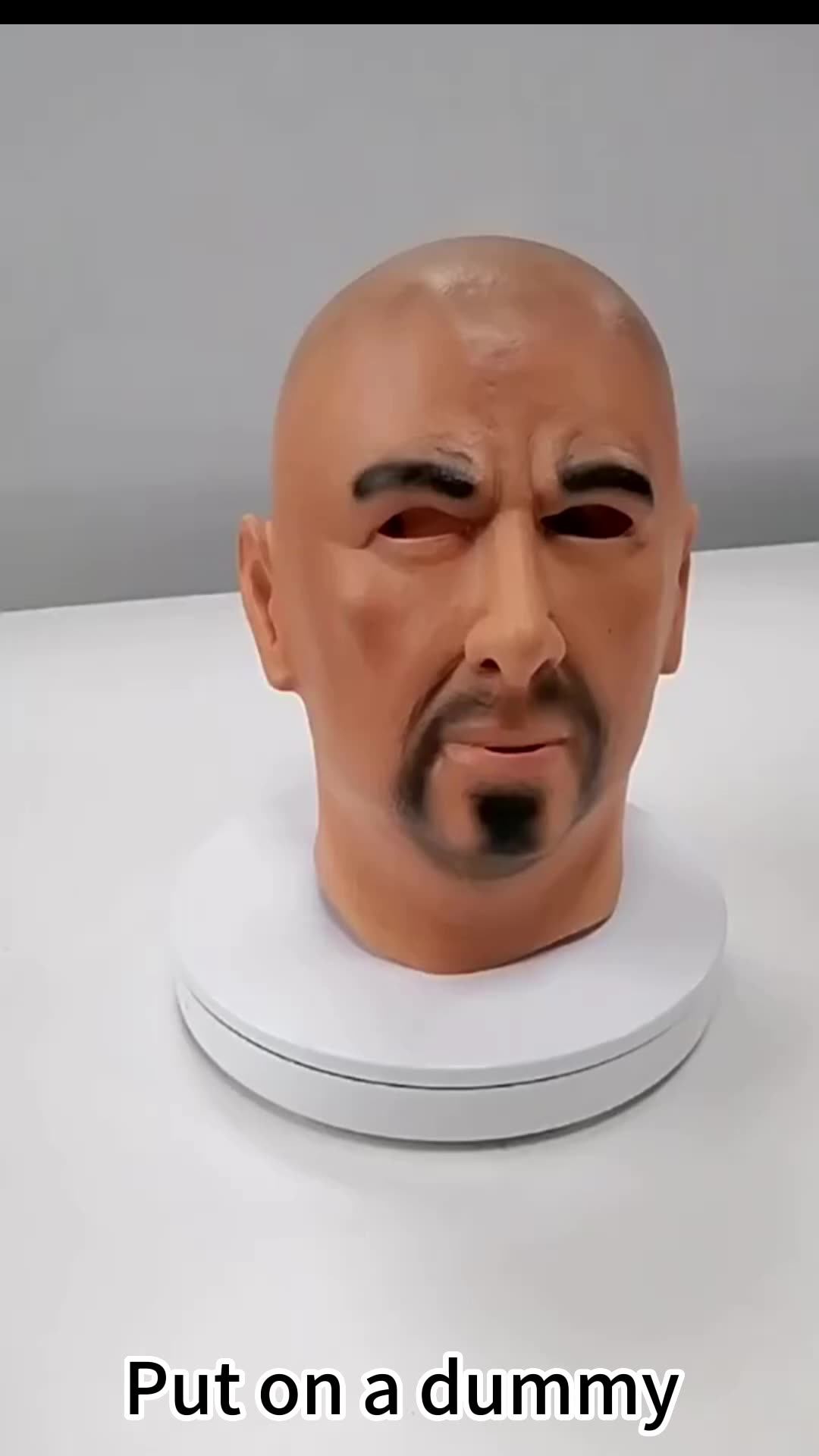 Realistic Bald Head Man Mask Latex Masks Human Face Halloween Rubber ...