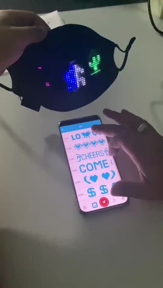 Magic Mask Strong Protective Led Mouth-mask Reusable Lighted Matrix ...