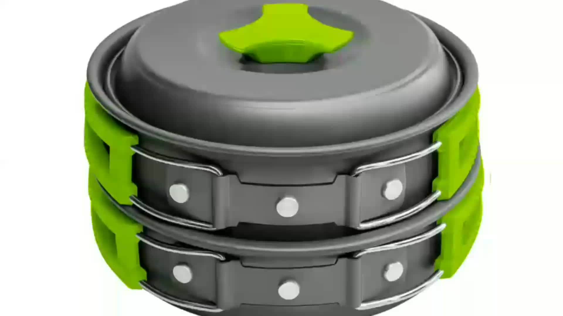 11piece Camping Cookware Set Campfire Kettle Outdoor Cooking Mess Kit ...