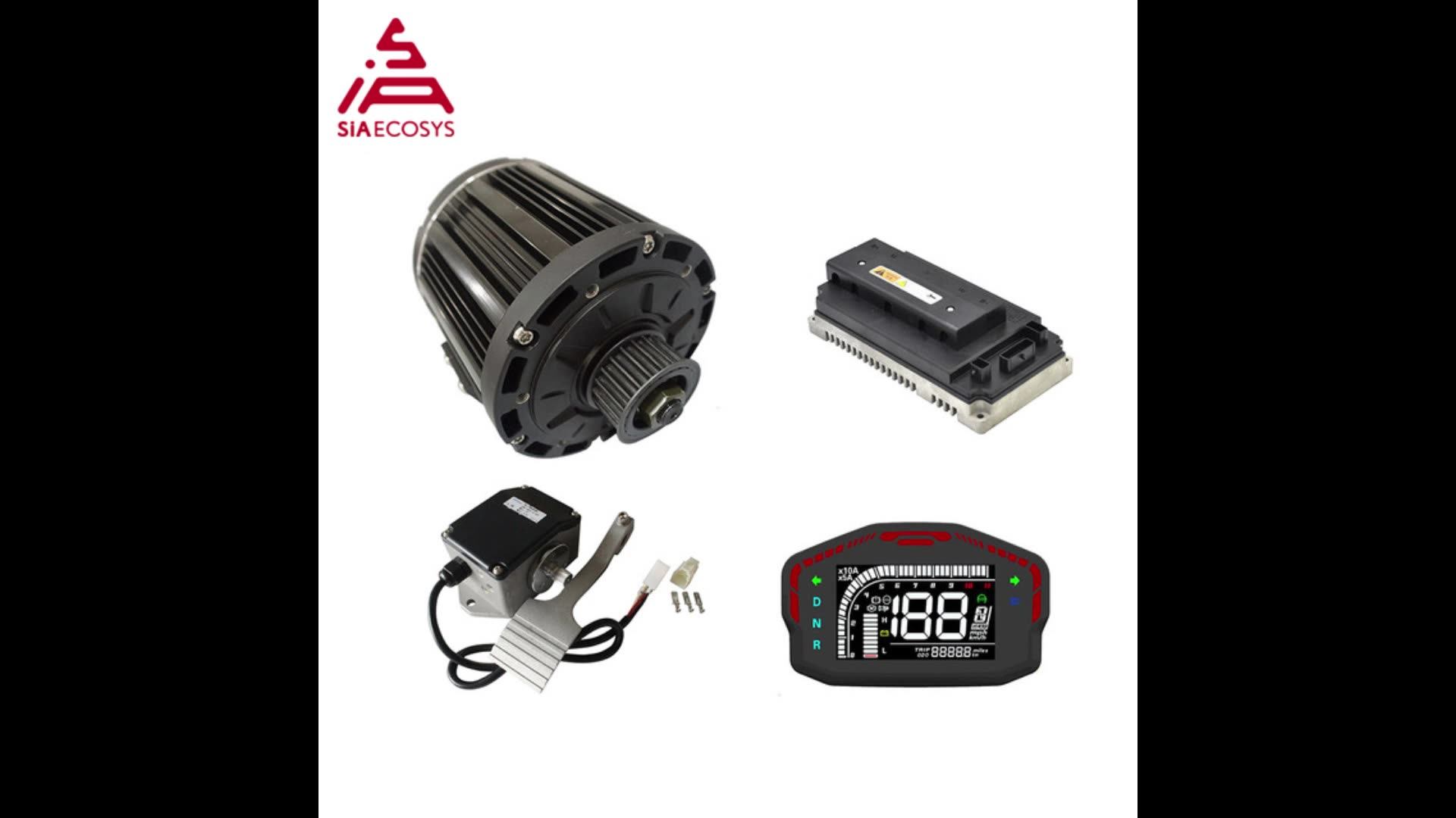 Sia Ecosys/qs Motor 3000w Mid Drive Motor Power Train Kits 72v 100kph ...