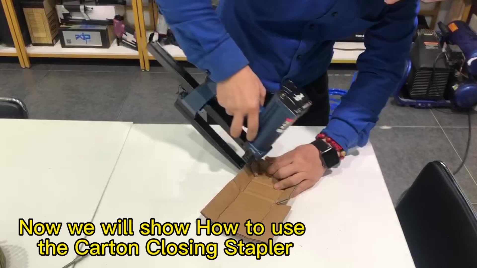 Xjp Tools Industrial Corrugated Box Packing Carton Closing Air Stapler ...
