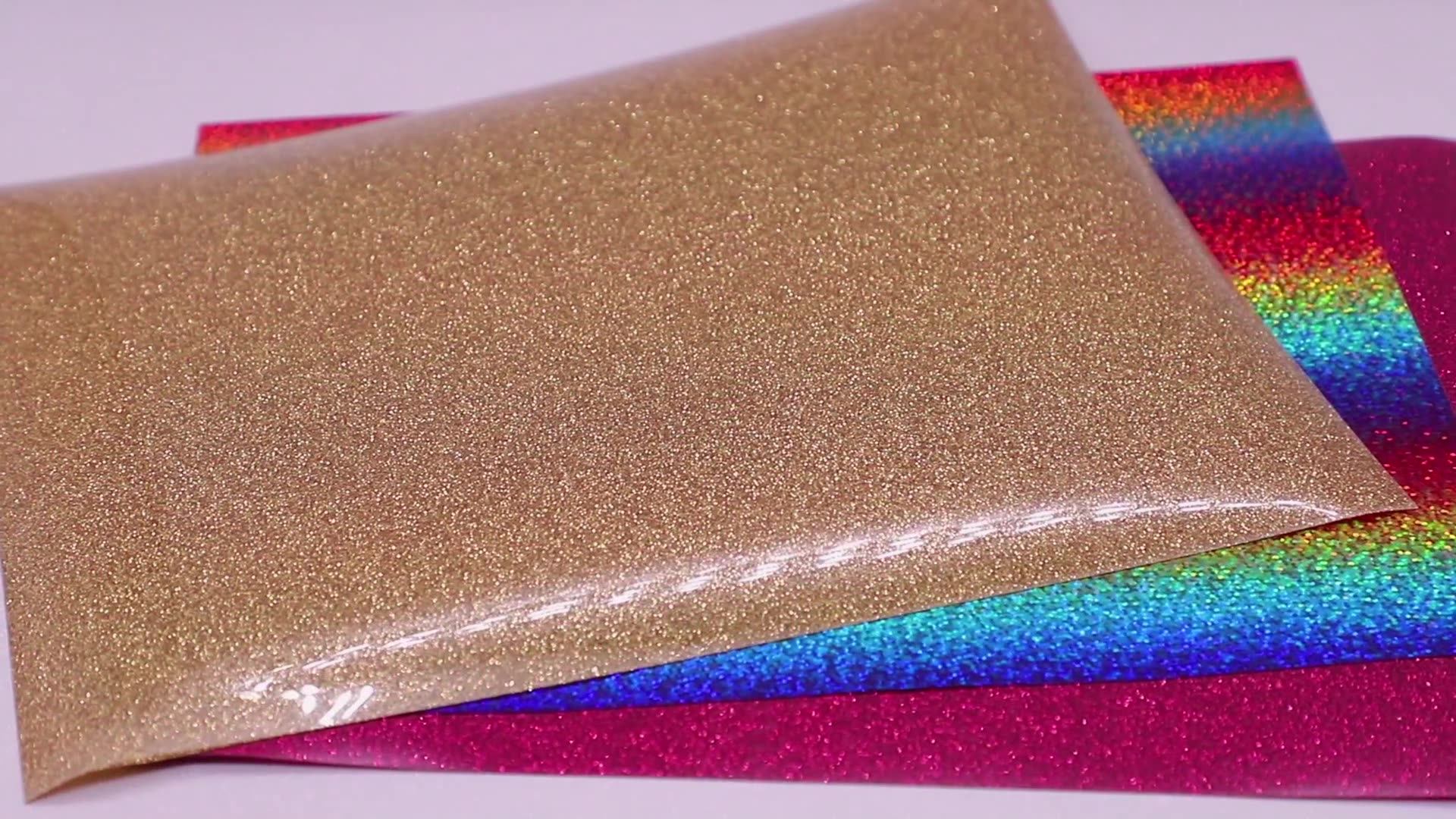 Wholesale Shiny Printable Multi Color Glitter Heat Transfer Vinyl Roll ...