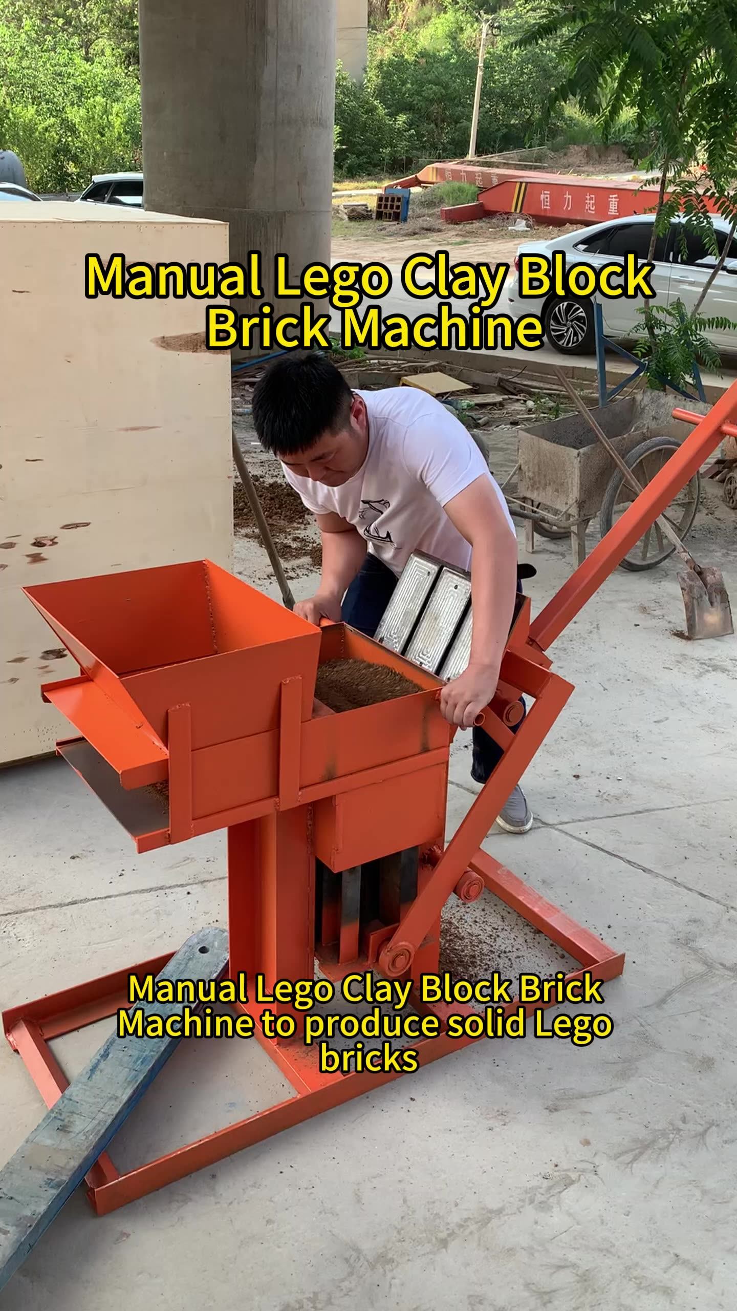 Manual Operation Making Solid Brick Molding Machine Manual Clay Lego ...