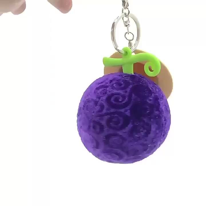 Cartoon Demon Luffy Straw Hat Pendant Purple Devil Fruit One Anime ...