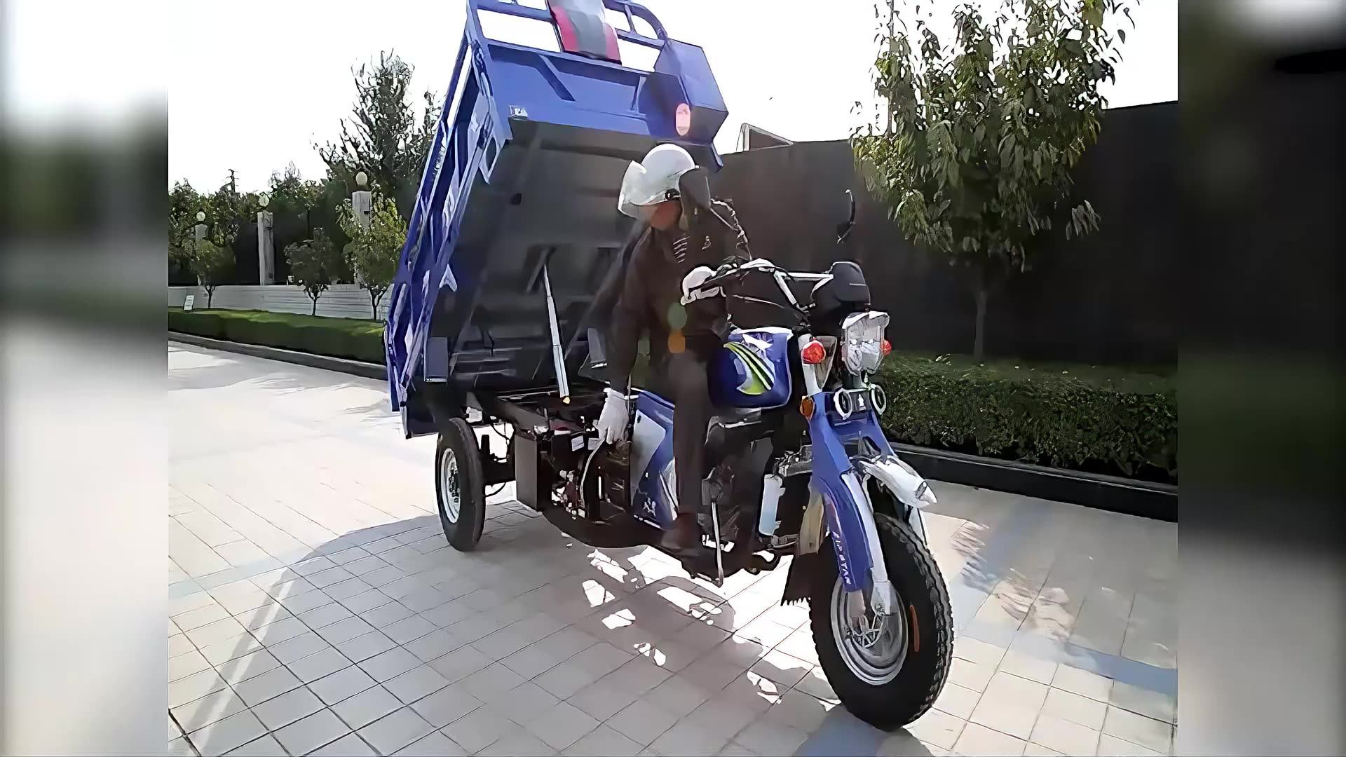 Three Wheel Truck Tricycle With Gasoline Tricycle With 3 Ton Loading ...