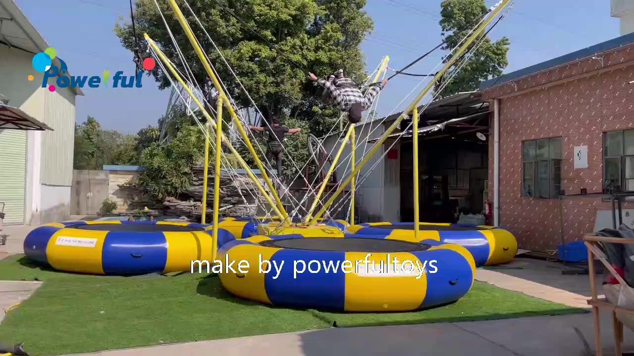 Factory Hot Sale Four Way Bungee Jumping Trampoline With Trailer ...