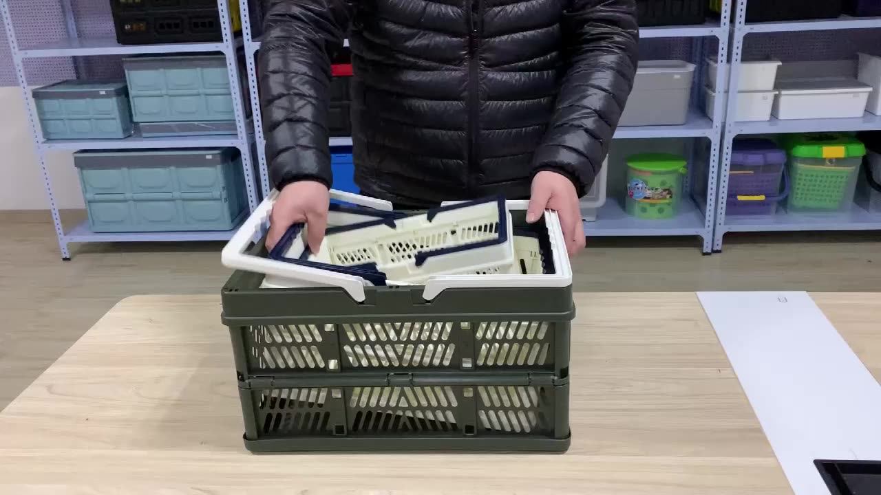 New Style Supermarket Foldable Shopping Baskets Folding Storage Basket ...