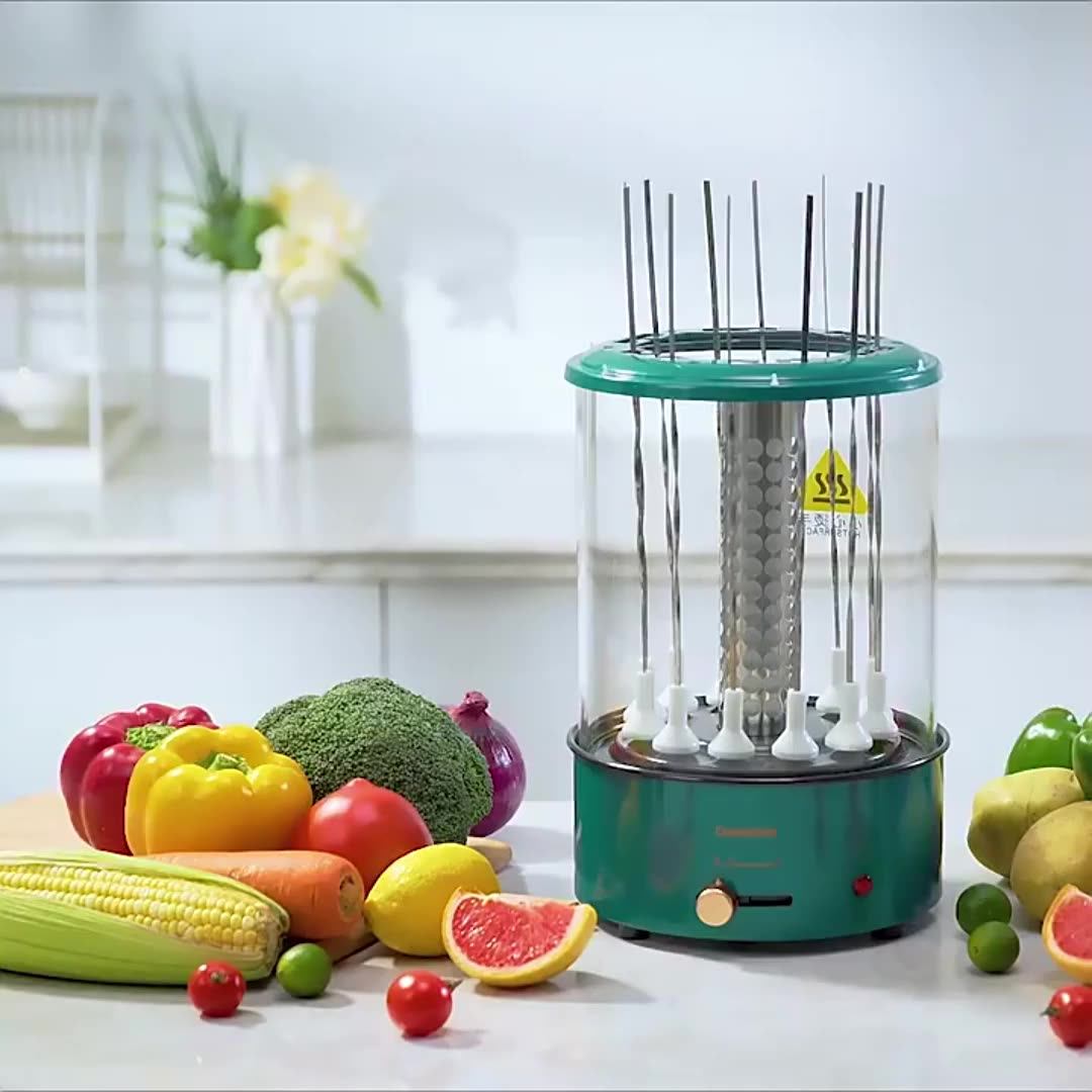 Metal Vertical Portable Electric Bbq Grill Smokeless No Charcoal Auto ...