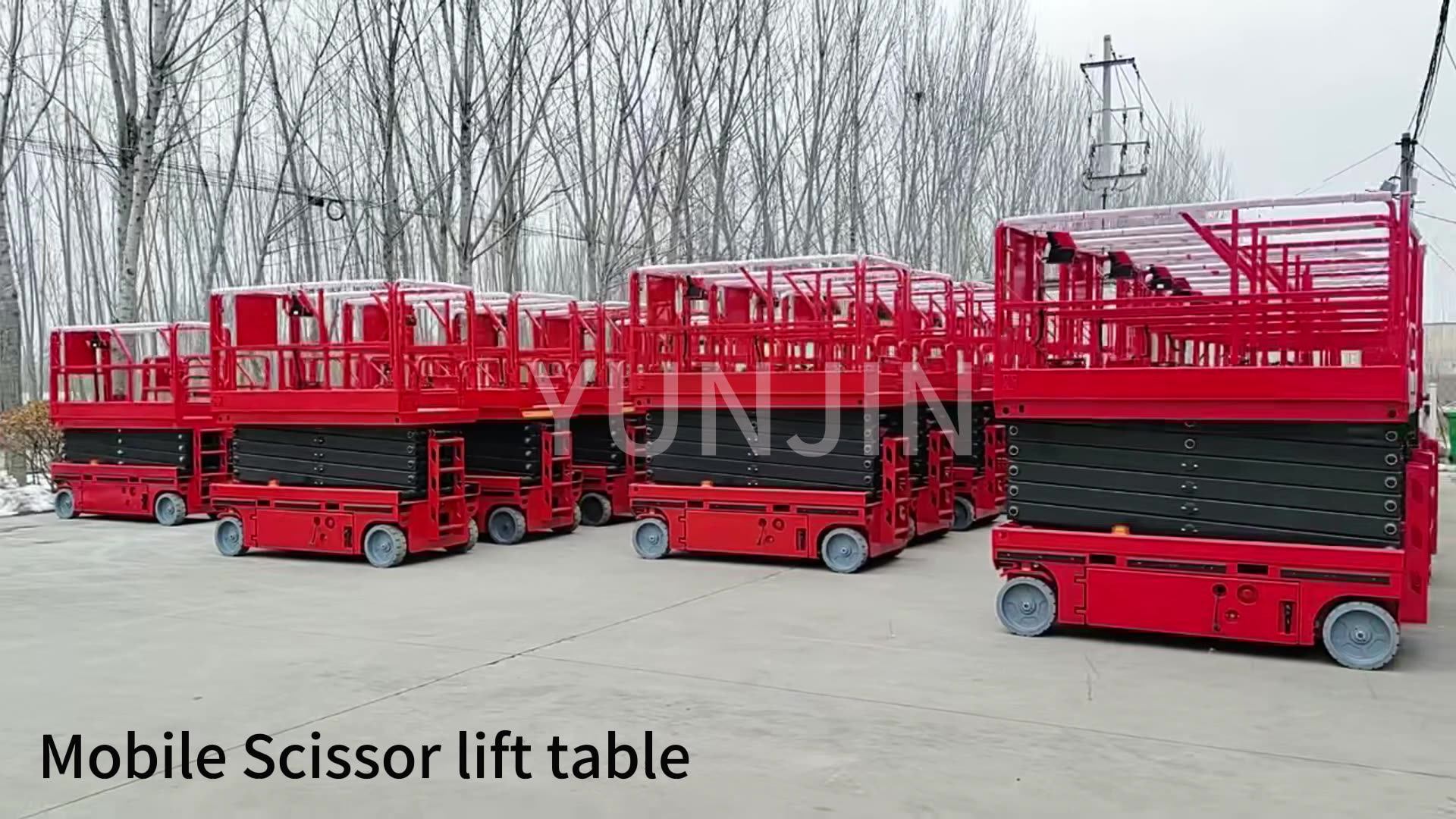 1000 Kg Manlift Scissor Lift Trailer 14 Meters 8 M China Mobile Scissor ...