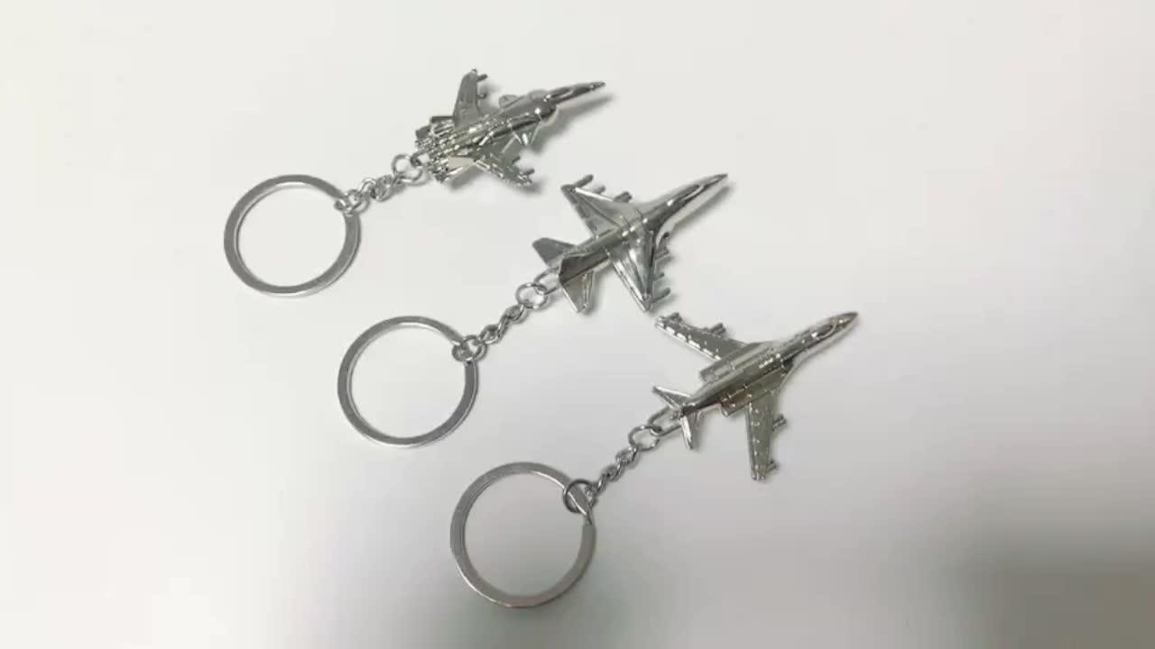 Custom 3d Airplane Shaped Metal Keychain - Buy Aircraft Keychain ...