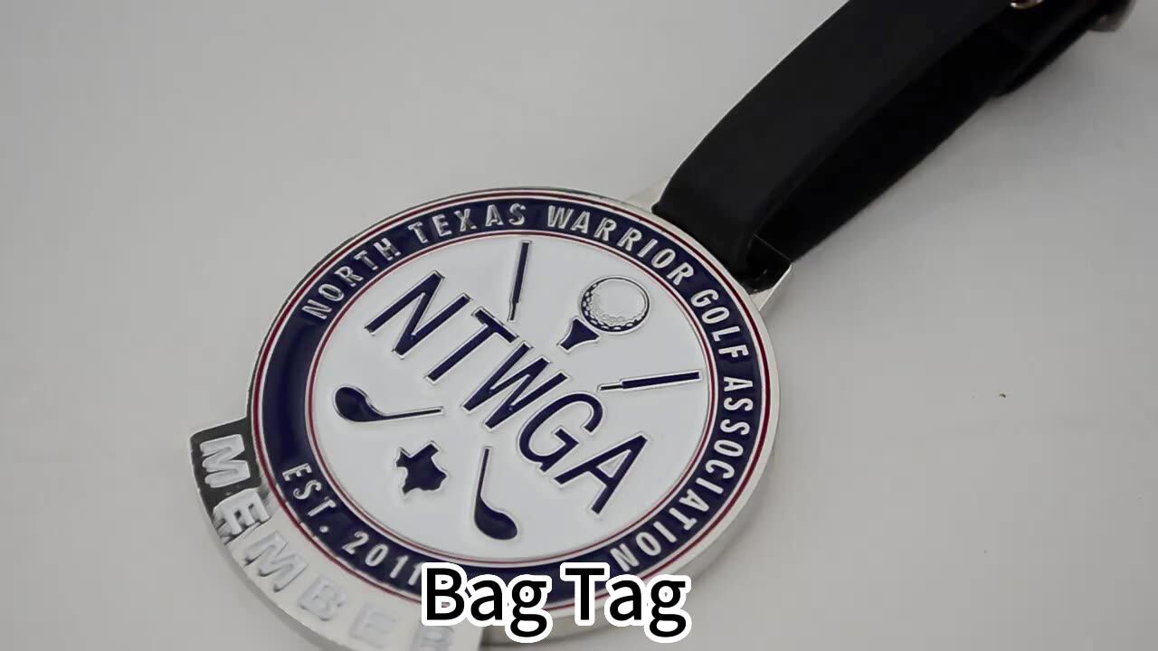 Factory Custom Metal Zinc Alloy Enamel Golf Bag Tag Golf Club Member ...