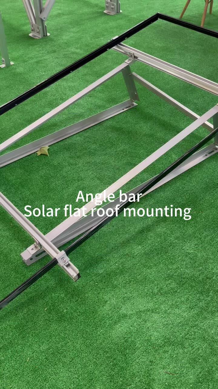 Aluminum Angle Bar Flat Roof Solar Pv Mounting System Photovoltaic ...
