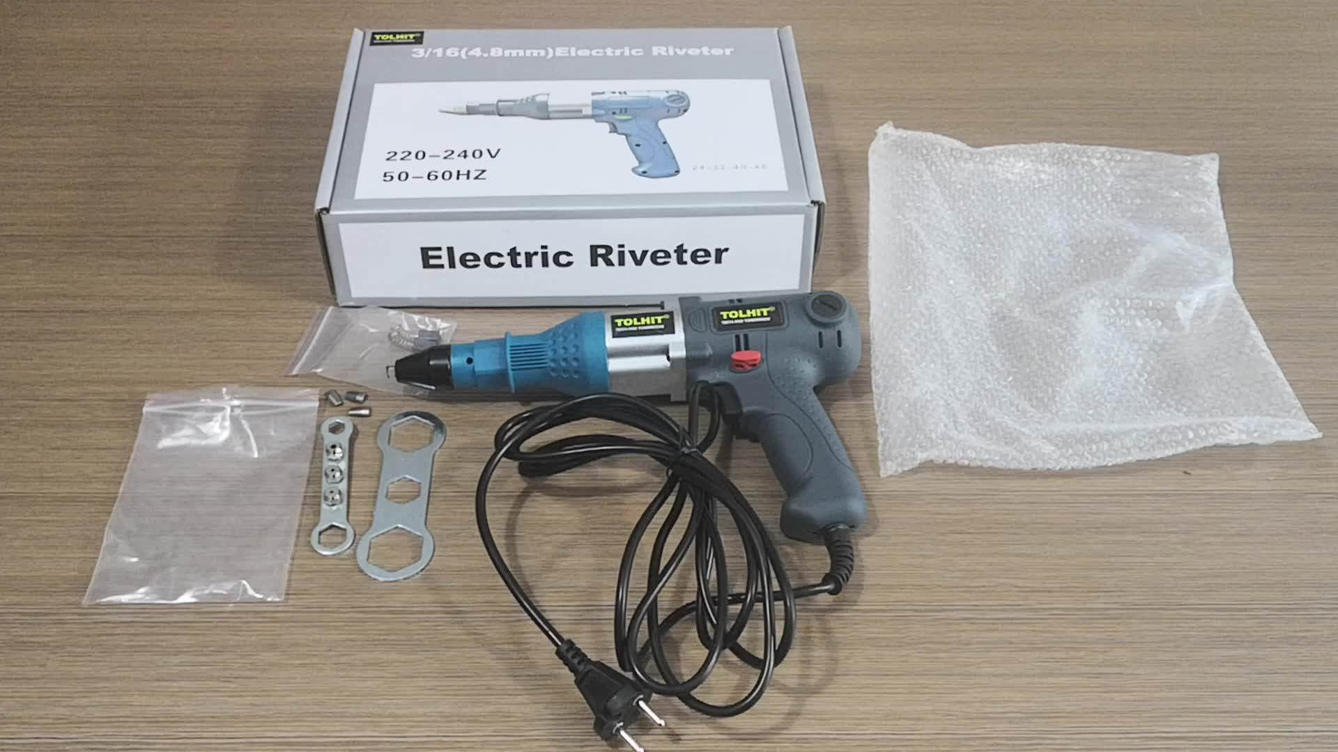 Tolhit 6.35mm 350w Power Handheld Riveting Tool Rivet Gun Portable ...