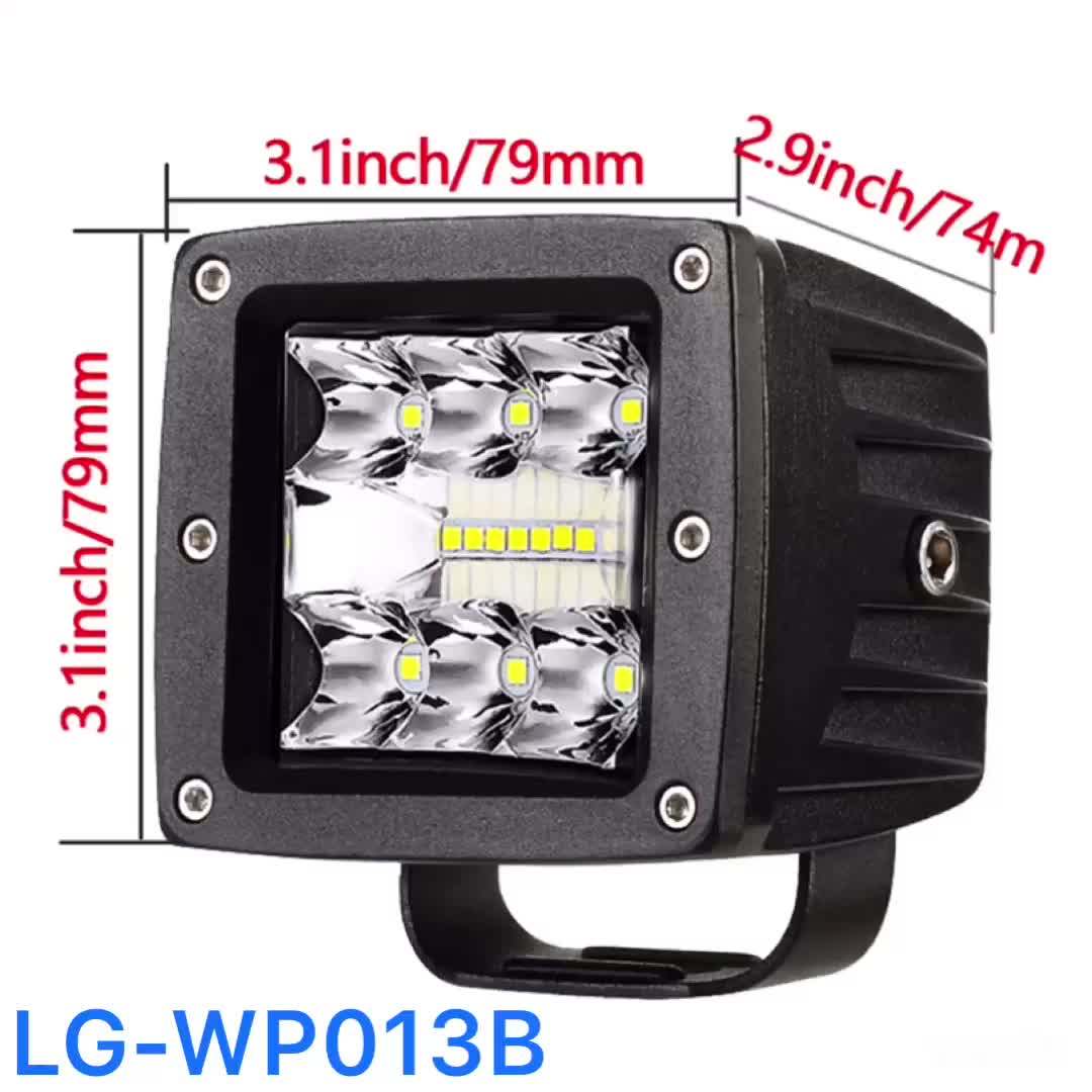 New 12v 24v Ip67 39w 3inch Cube White Red Yellow Led Fog Work Light ...