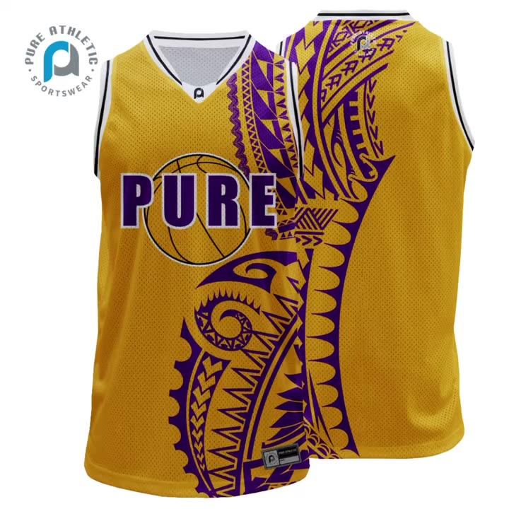 Pure Oem Basketball Uniforms Jersey Matavera Wolves Printing Breathable ...