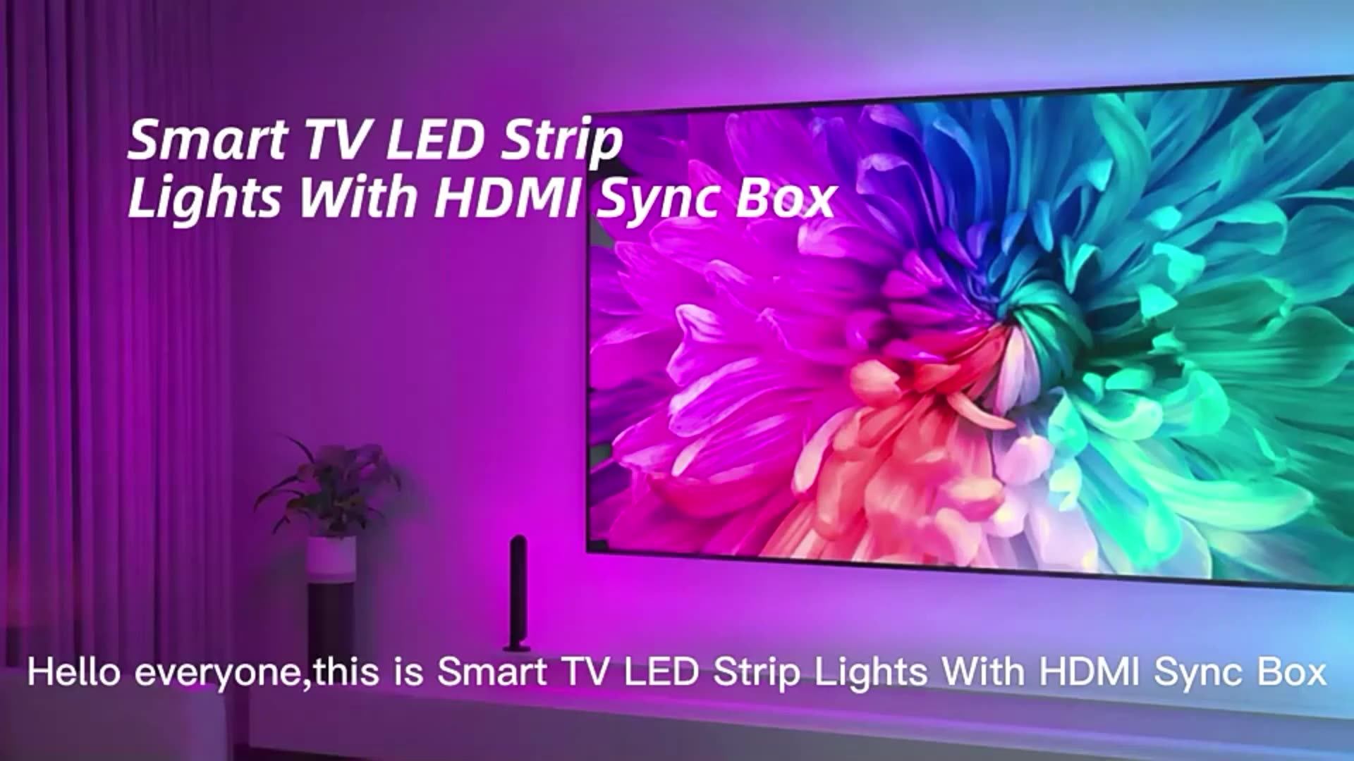 Banqcn Immersion Tv Backlight With Hdmi 2.0 Sync Box Led Lights Sync ...