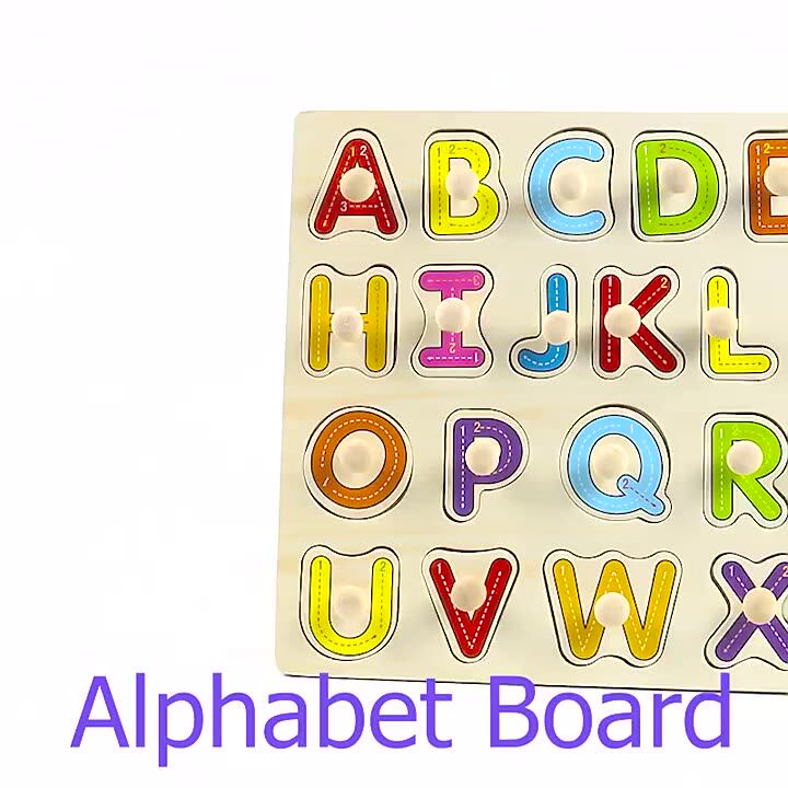 Wooden Alphabet Learning Puzzle Jouet Enfant Kids Early Education ...
