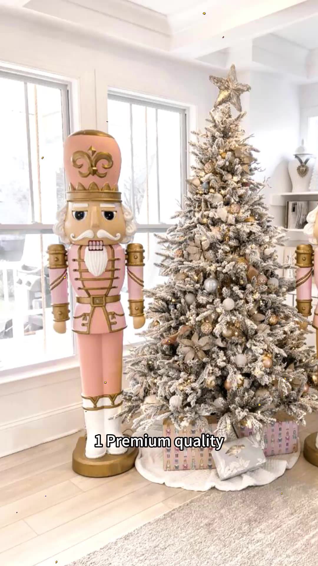 6 Foot Nutcracker Soldier Pink Fiberglass Figures Giant Christmas ...