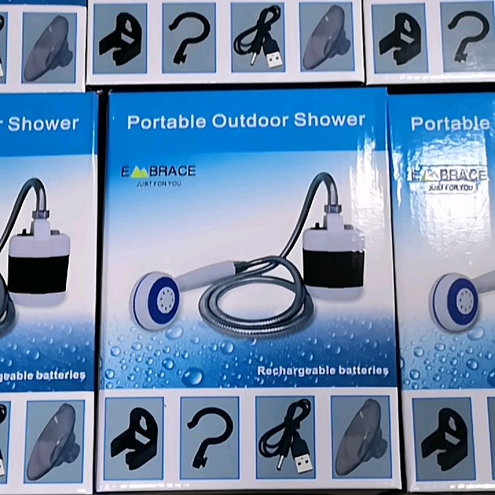 Usb Rechargeable Camping Shower Outdoor Portable Shower Head Bathing 3 ...