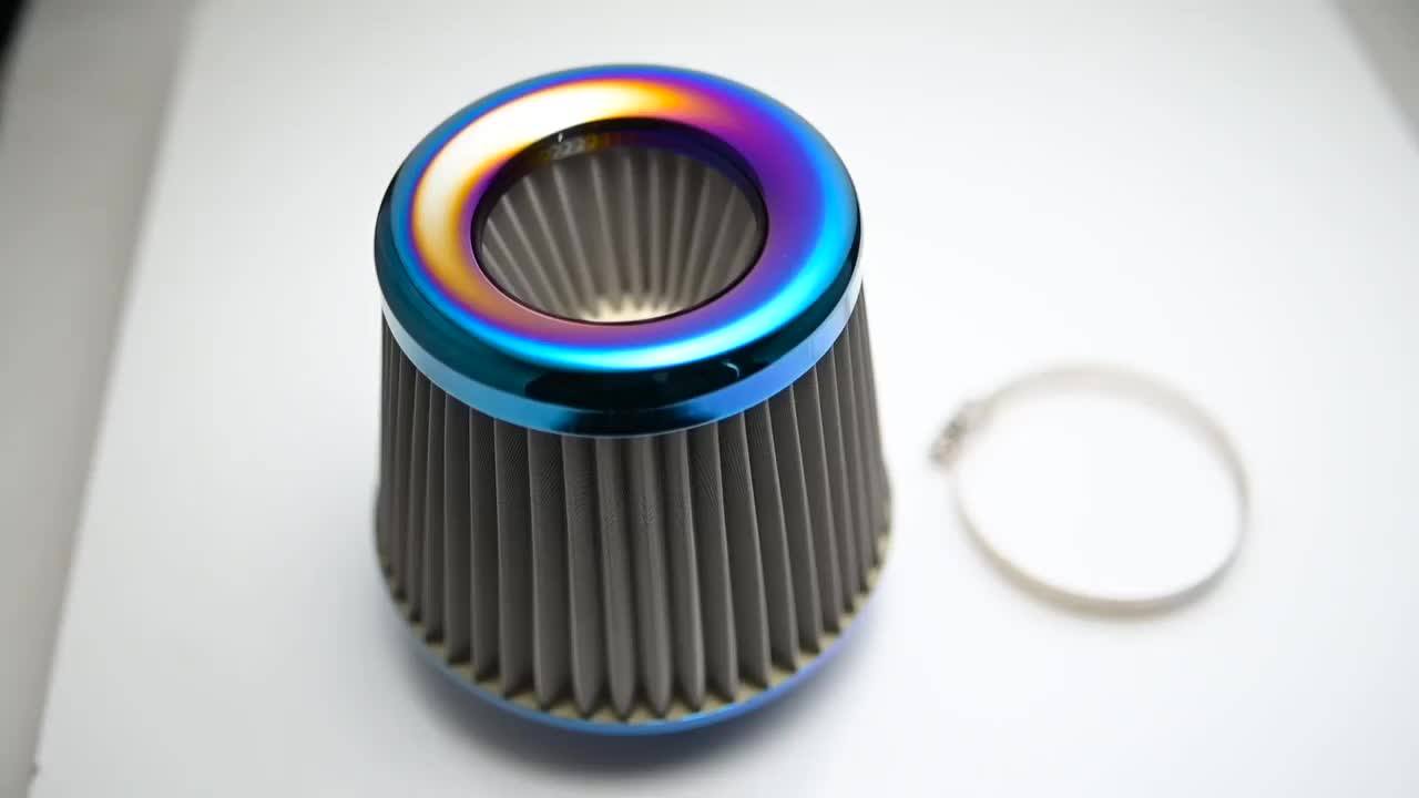 Epman Stainless Steel Engine Air Filter 3" Round Tapered Universal Cold ...