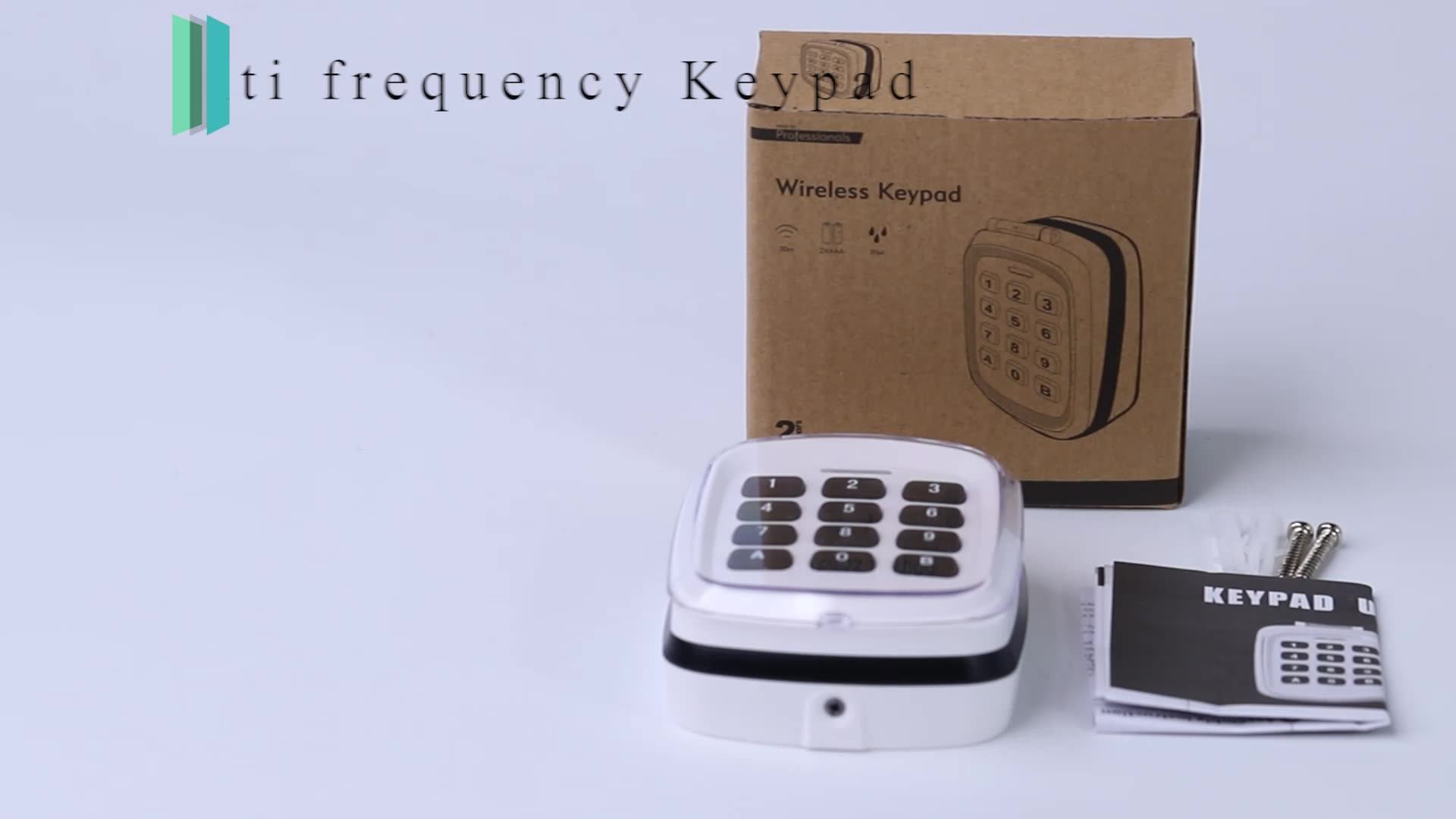 Numeric Garage Door Wireless Touch Keypad Rolling Code Keypad Multi Frequency - Buy Wireless ...