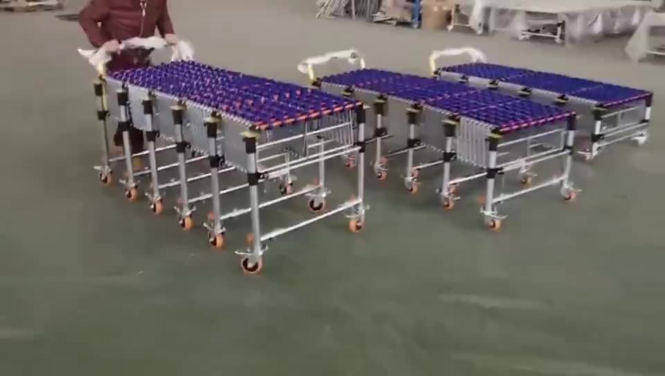 Flexible Roller Skate Wheel Conveyor/ Movable Mini Carton Box Conveyor ...