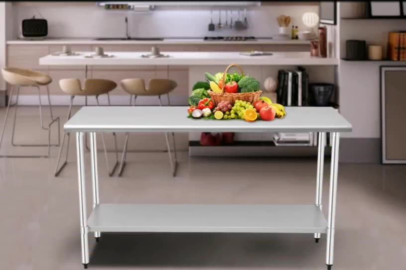 Commercial Kitchen Equipment Prep Tables Stainless Steel Commercial ...