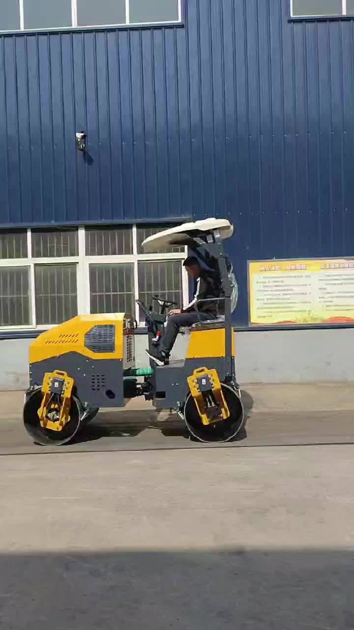 3000kg 3 Ton Diesel Engine Mini Compactor Road Roller Ride On Roller ...
