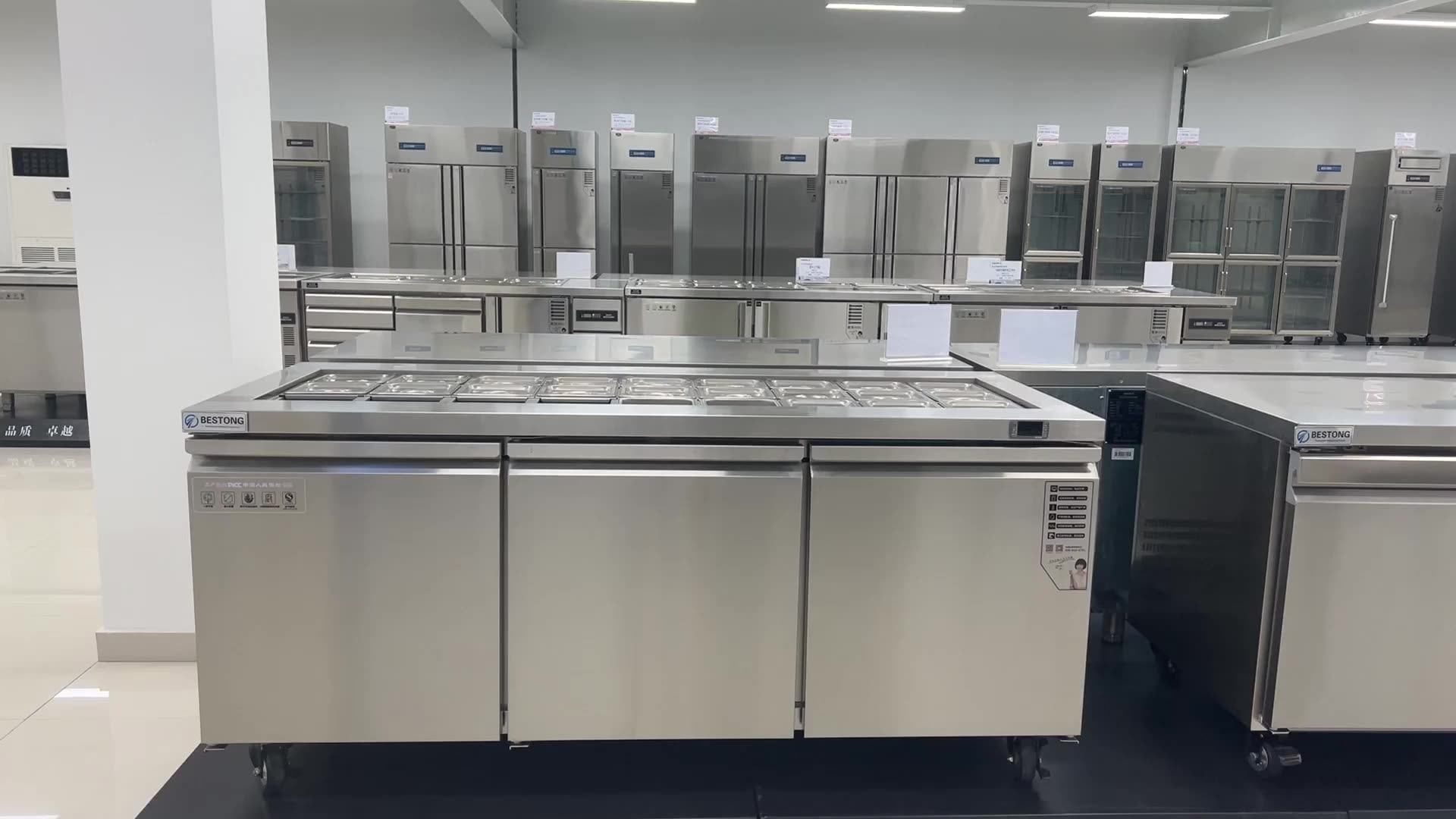 Commercial Stainless Steel Kitchen Refrigeration Equipment Salad ...