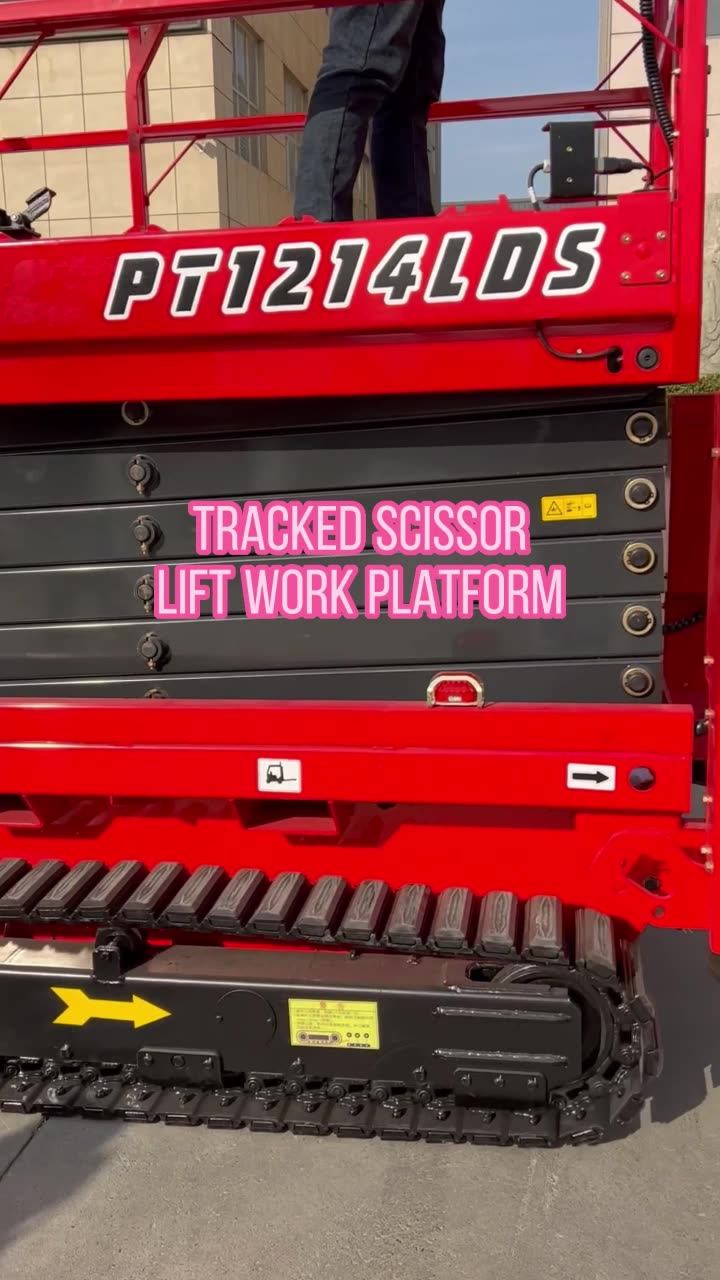 Mini Manlift Self Propelled Scissor Lift On Tracks Rough Terrain ...