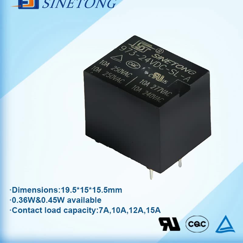 Sinetong 973-5vdc-sl-a Automotive Relay Voltage 10a 250vac Mini Power ...