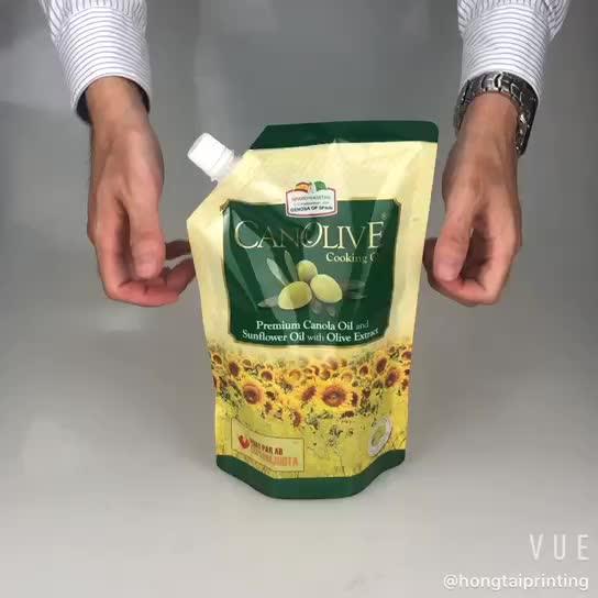 Customized Printed Food Grade Doypack Edible Oil Spout Pouch Cooking ...