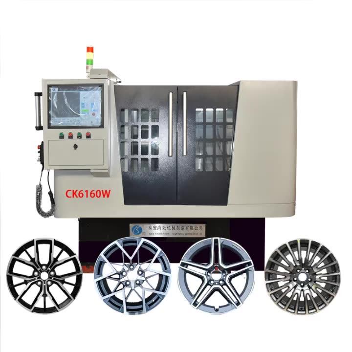 24" Alloy Wheel Polishing Cnc Lathe Ck6160w Smart Repair Wheel Machine ...