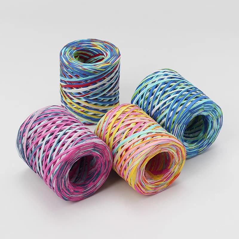 1 Roll Raffia Paper Ribbons Packing Twine Rope For Christmas Gift Box ...