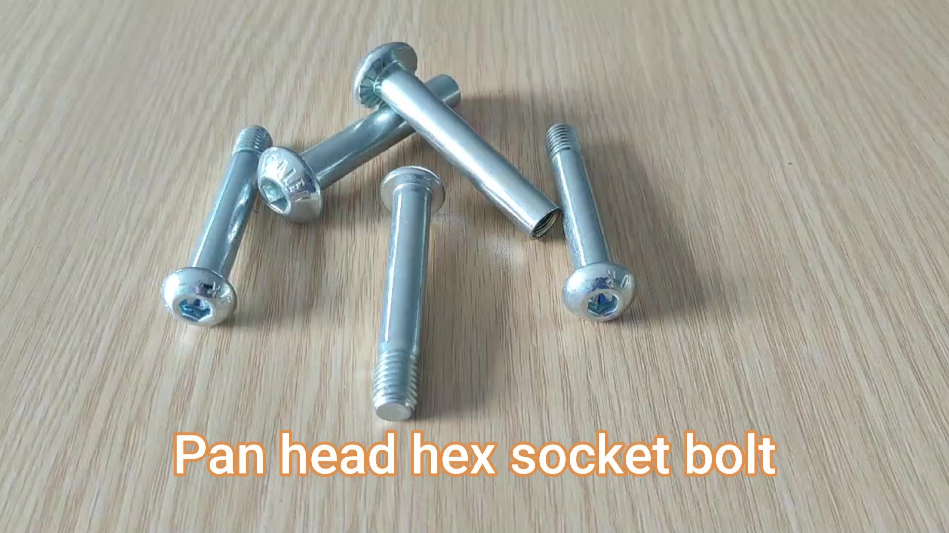 Stainless Steel 304 316 Pan Head Bolt 80mm M6 Coarse Thread Button Head ...