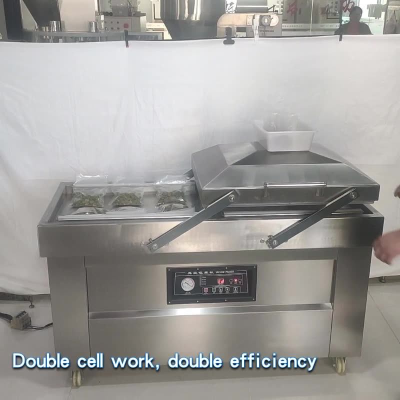 Industrial Chicken Plastic Double Vacuum Chamber Sealer Packaging ...