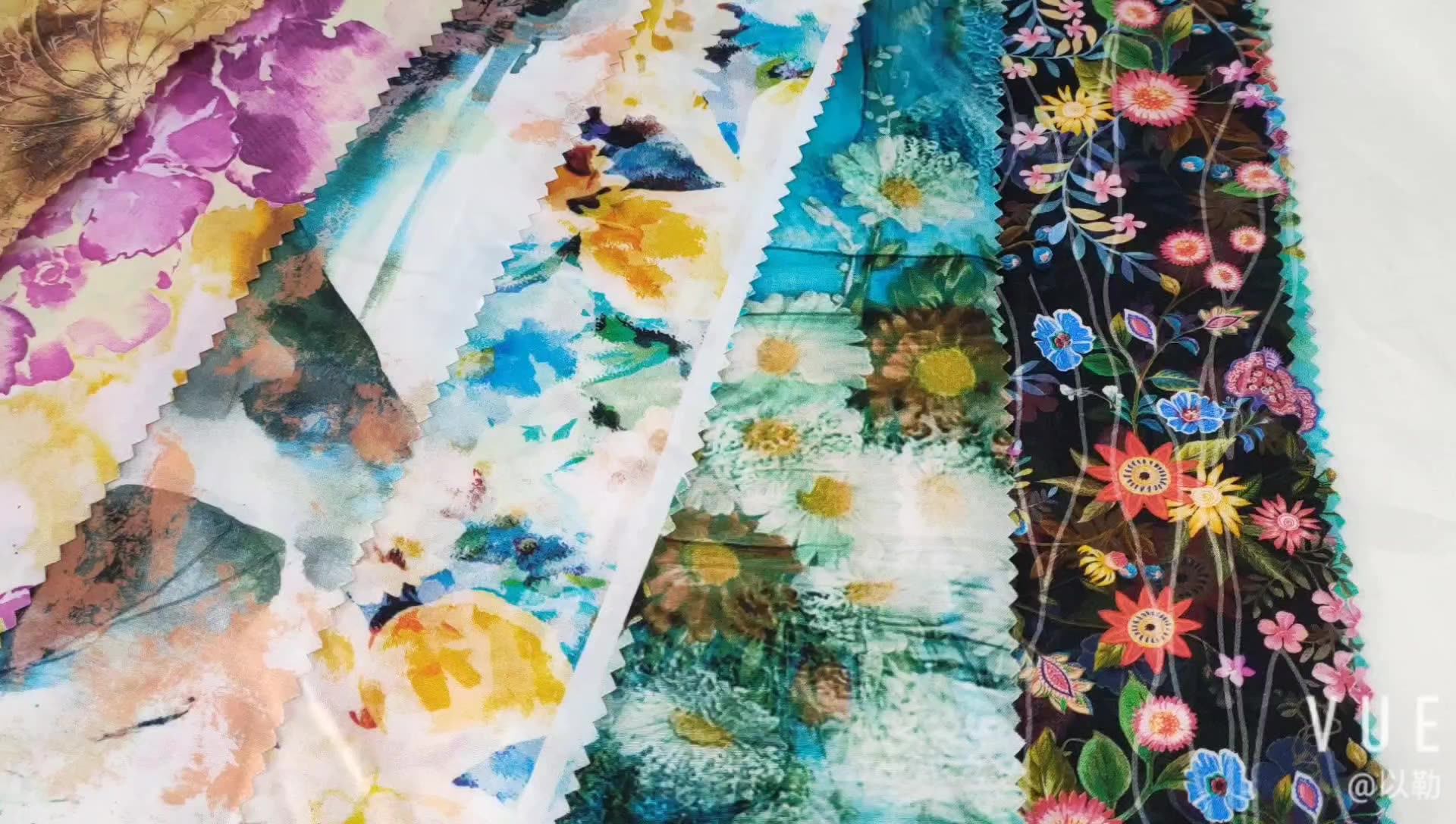 45s Spun Rayon Fabric Digital Printing Viscose Fabrics Print Chalis ...