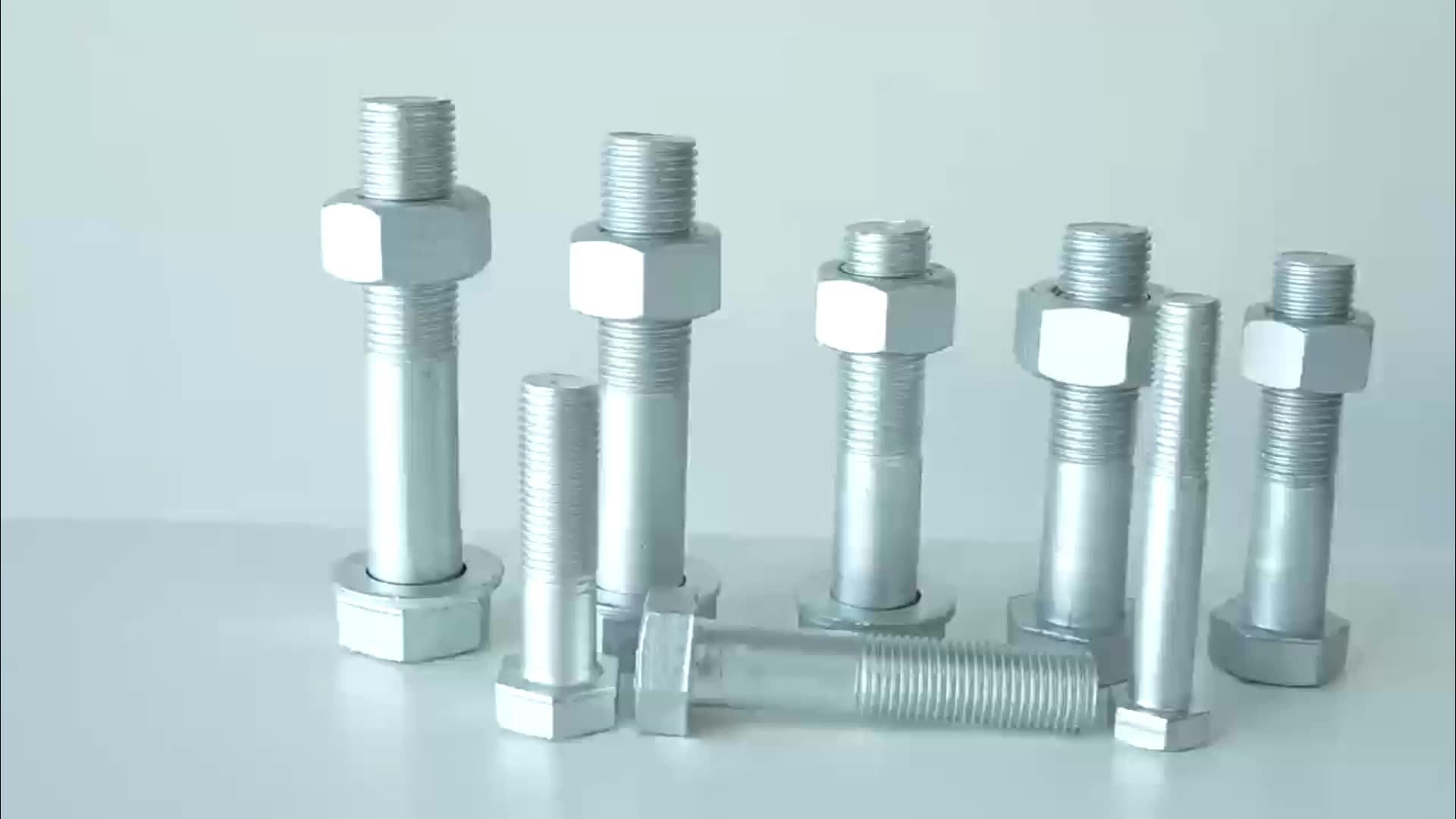 M50 Galvanized Bolts Grade 8.8 10.9 High Strength Hex Bolt And Nut ...